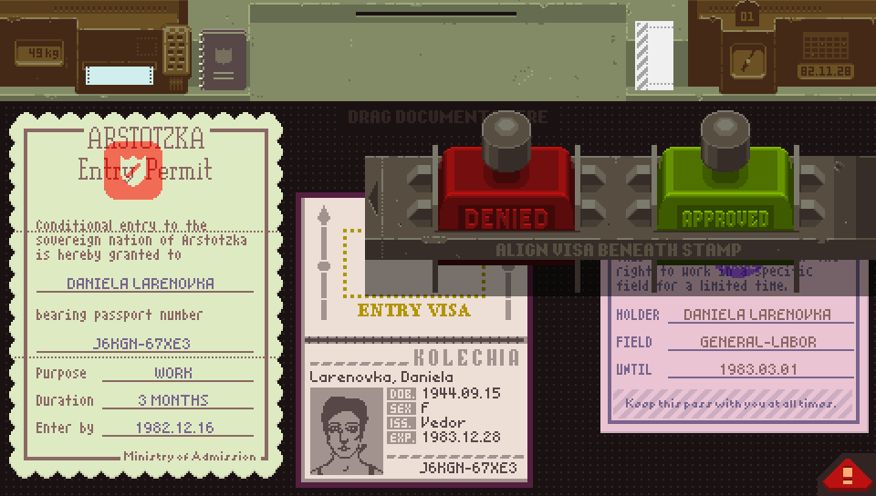 Shortplay: ‘Papers, please’ o el placer de denegar un visado - Miriorama